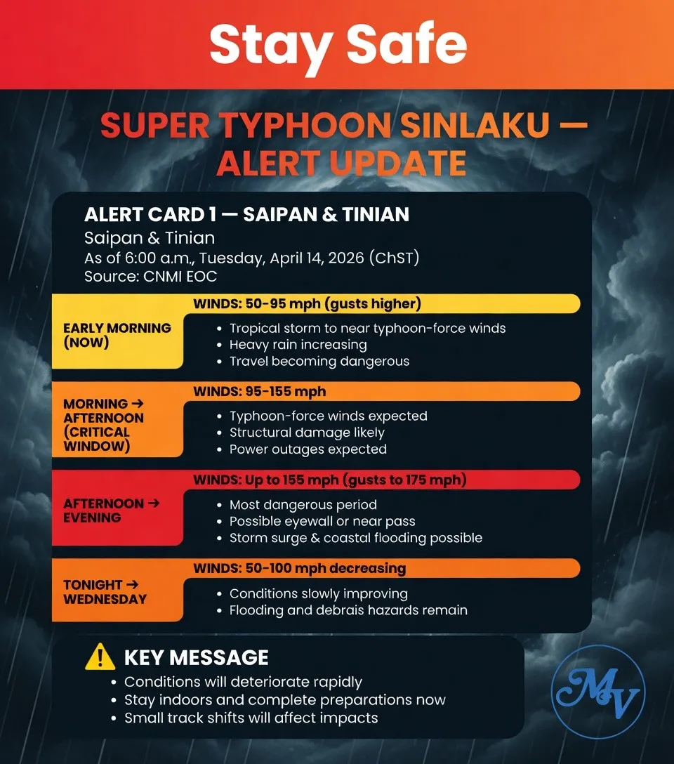Super Typhoon Sinlaku alert update - Marianas Variety News & Views
