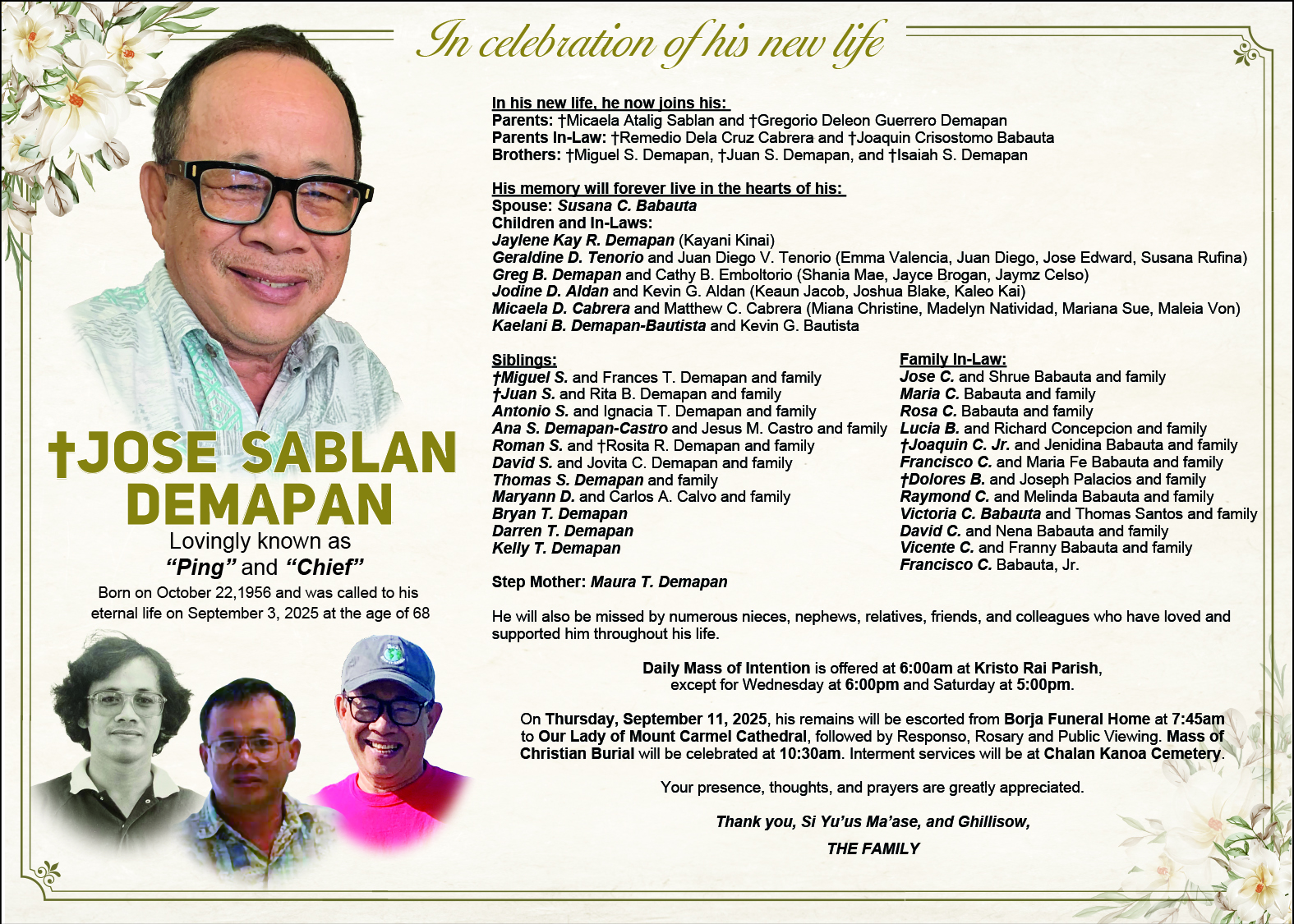 †Jose Sablan Demapan - Marianas Variety News & Views